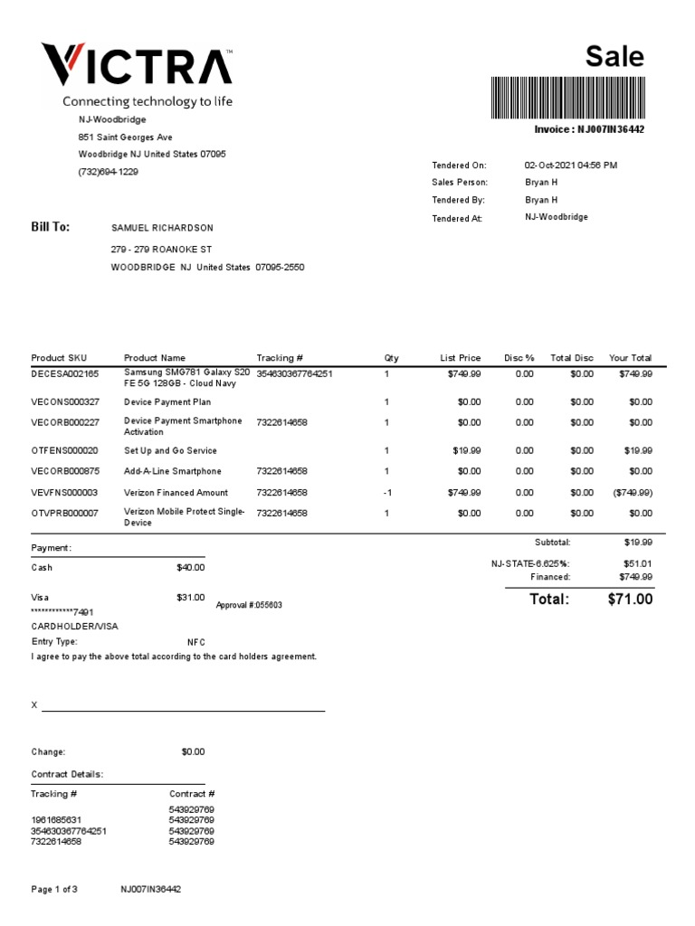 Sale Invoice NJ007 IN36442 | PDF | Arbitration | Payments