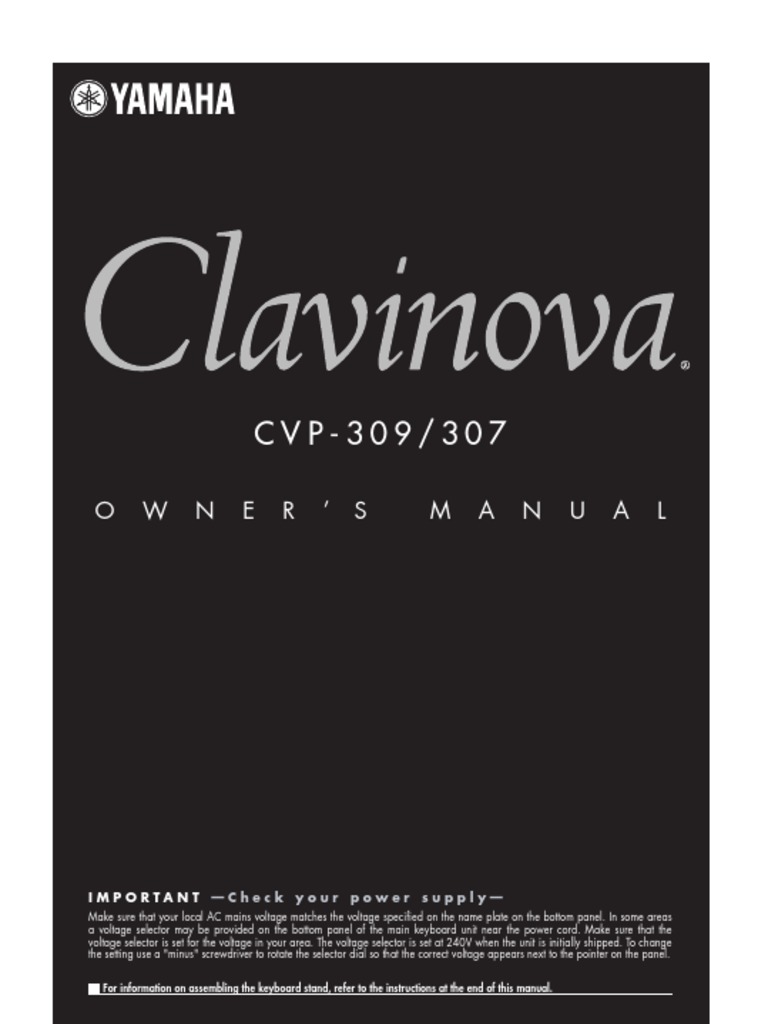 Clavinova CVP-309 Manual (VGA, Color, NoTouch) (UK) | PDF | Piano | Usb
