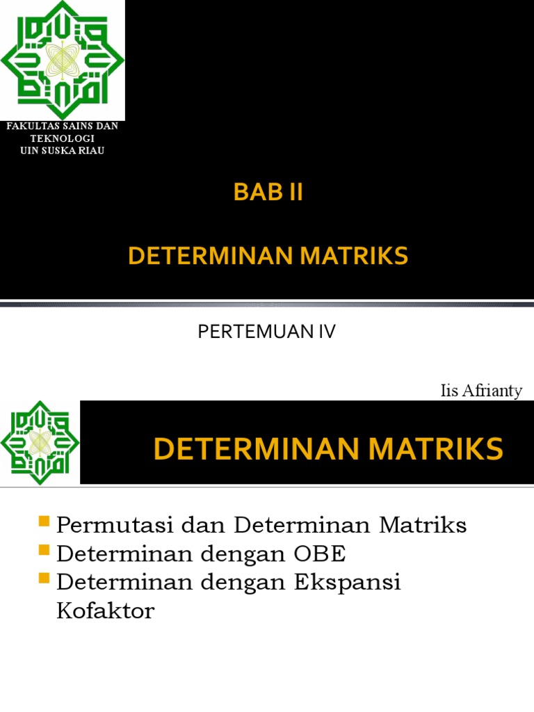 Determinan Matriks | PDF