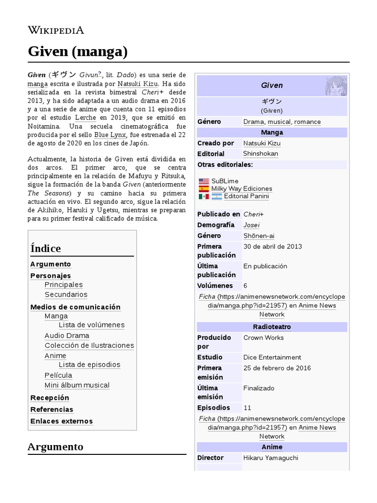 Given (Manga) | PDF | Wikipedia