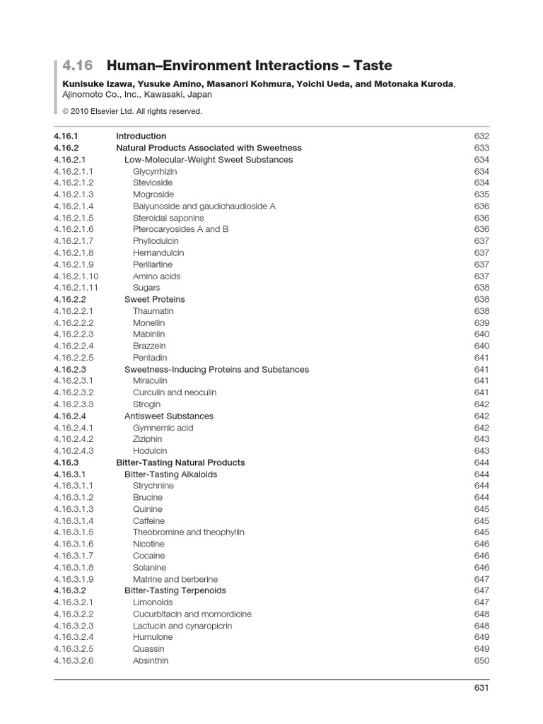 Human-Environment Interactions - Taste | PDF | Taste | Caffeine