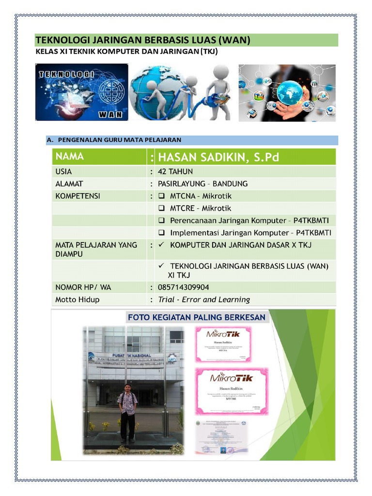 Pengenalan Materi TEKWAN XI | PDF