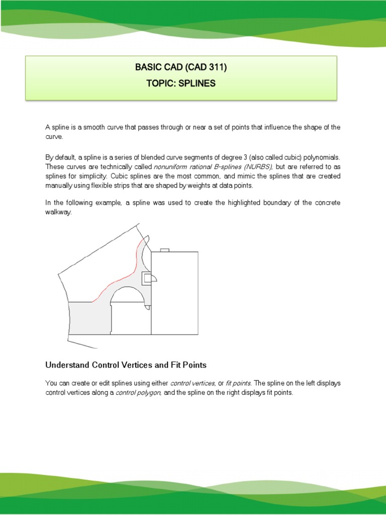 Basic Cad (Cad 311) Topic: Splines: Nonuniform Rational B-Splines ...