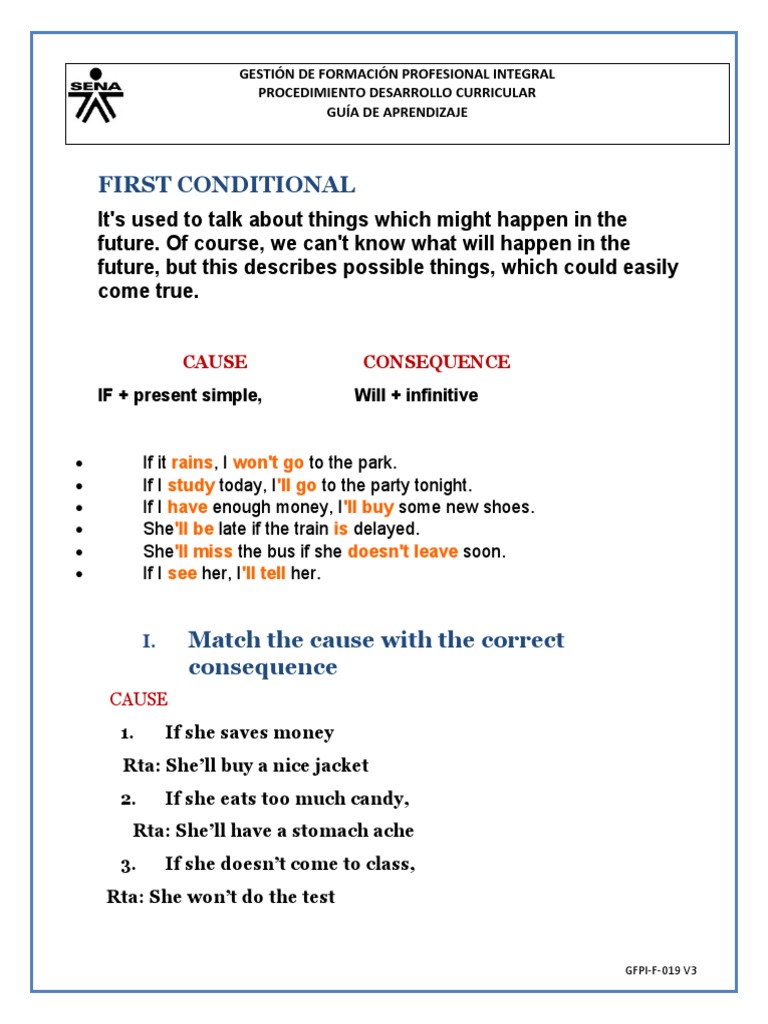 First Conditional | PDF | Language Arts & Discipline