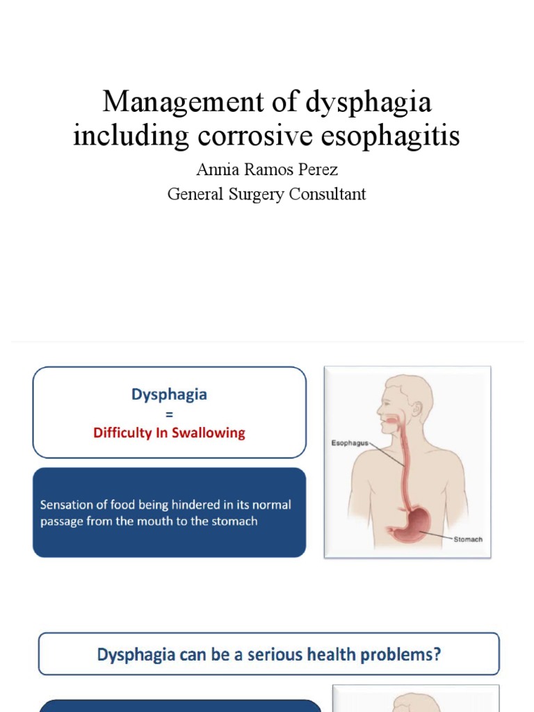 Dysphagia, Caustic Ingestion and Esophageal Strictures | PDF ...