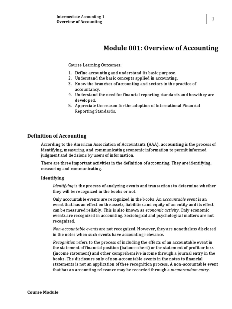 Overview of Accounting Principles | PDF | Accounting | International ...