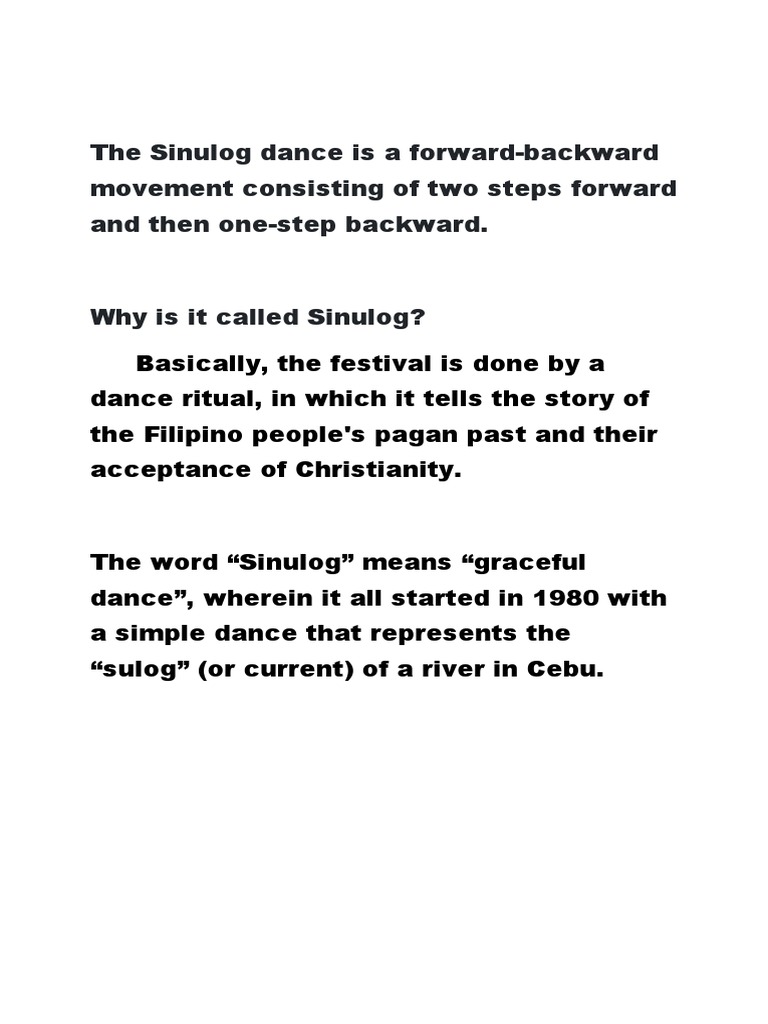 Sinulog Dance: Meaning and Steps | PDF | Art