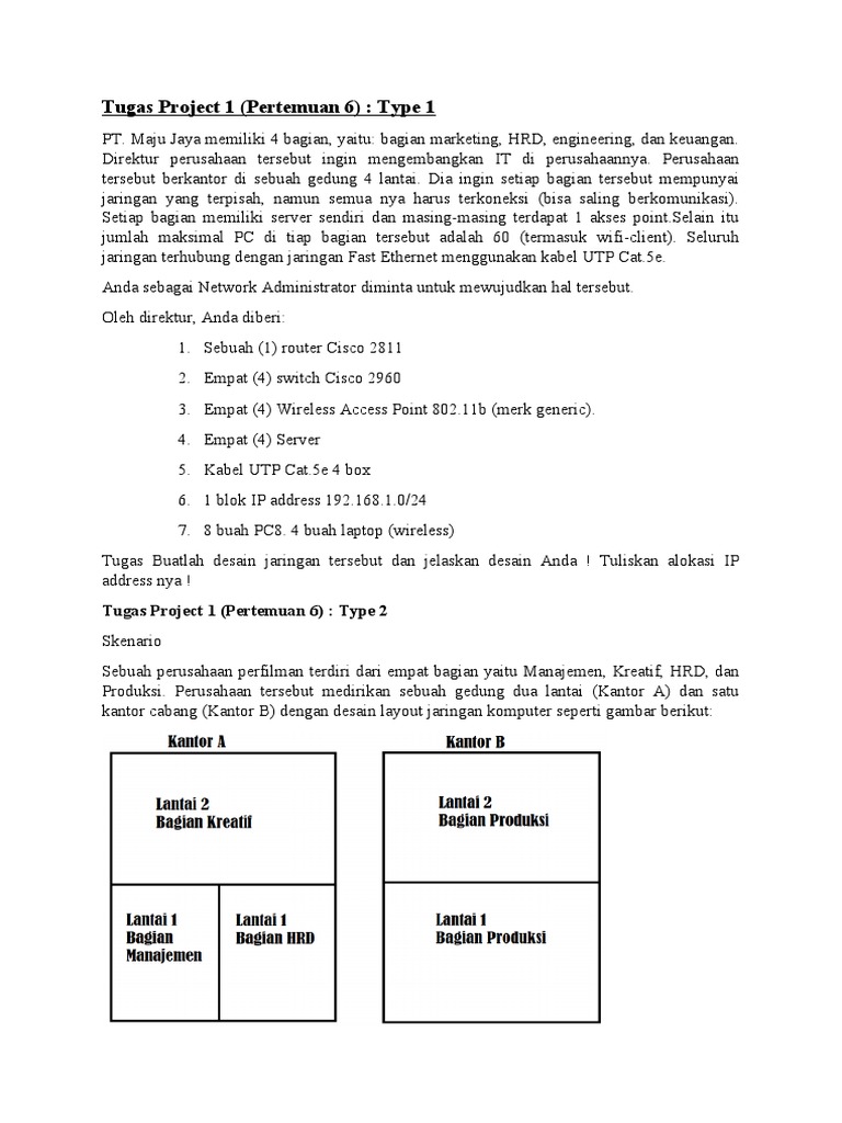 Pertemuan 6 Tugas Project 1 | PDF