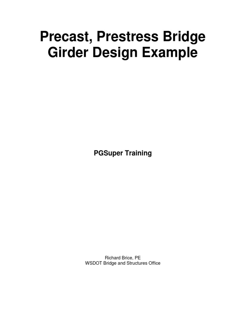 Prestress Girder Design Example | PDF | Prestressed Concrete | Precast ...