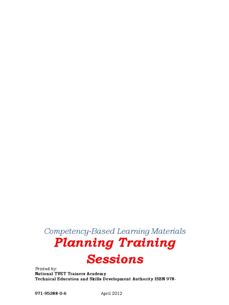 Planning Training Sessions Guide | PDF | Competence (Human Resources ...