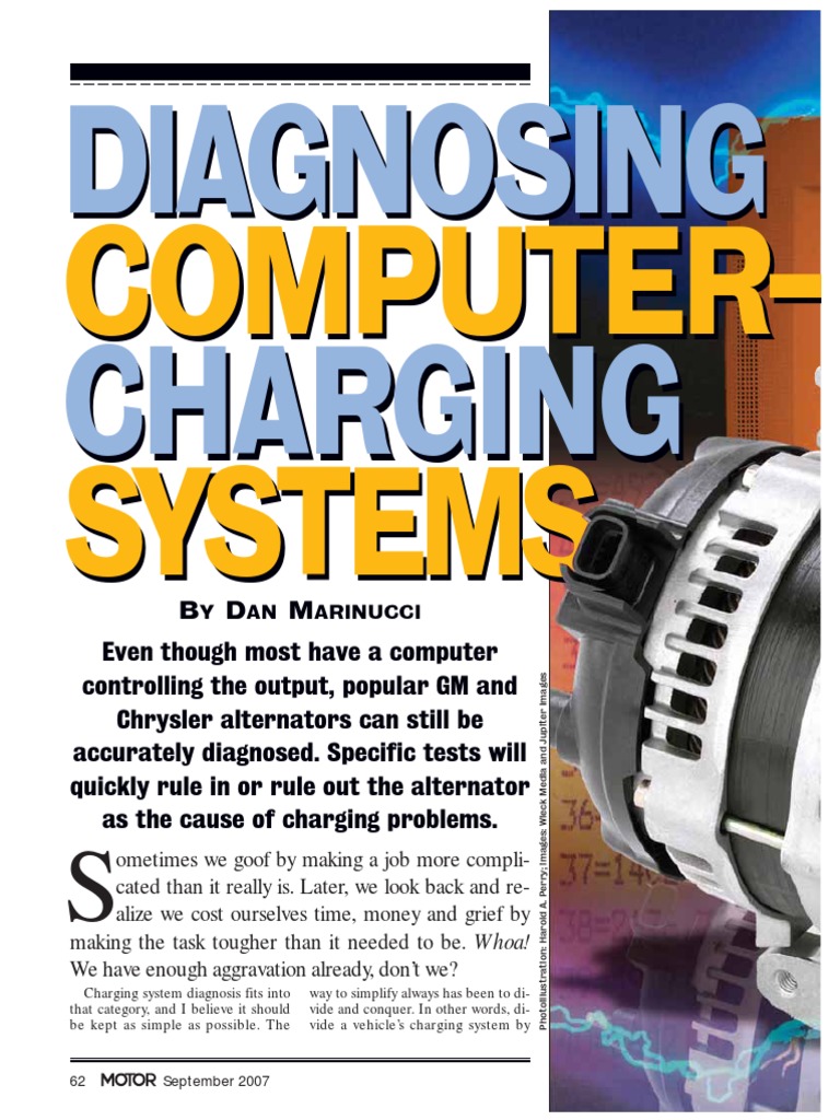 Diagnosing Computer - Charging Systems | PDF | Voltage | Electrical ...