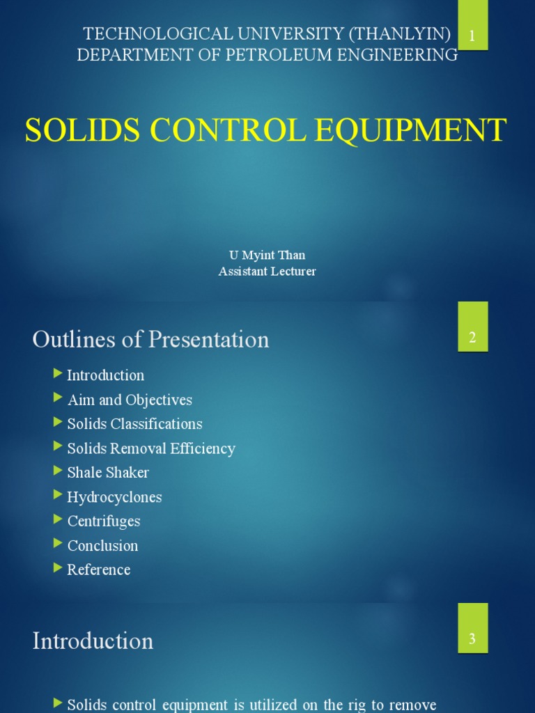 Solids Control Equipment in Drilling | PDF | Pump | Mechanical Engineering