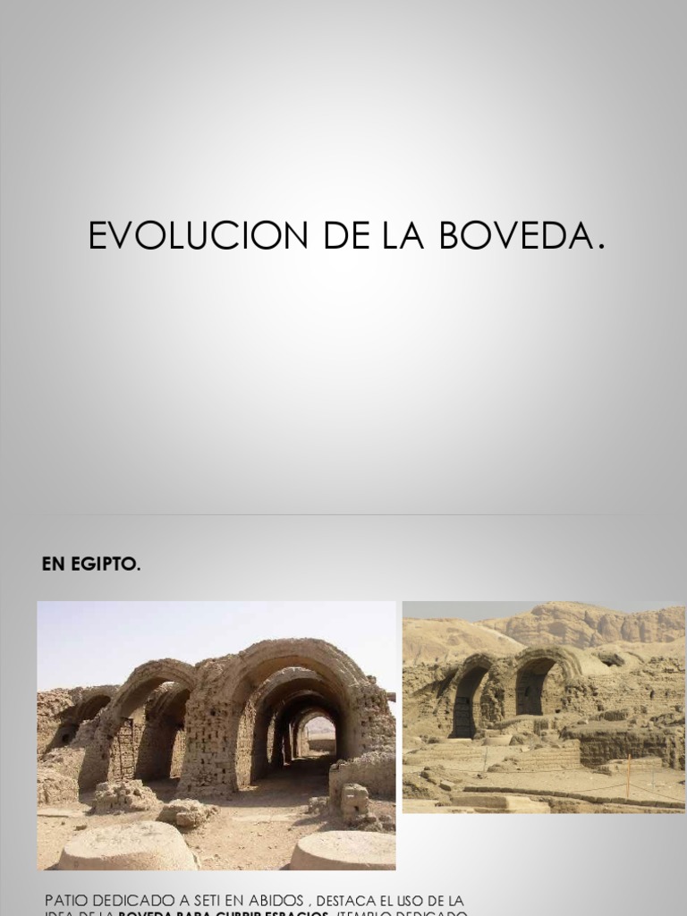 Evolución de La Bóveda | PDF | Bóveda (Arquitectura) | Diseño ...