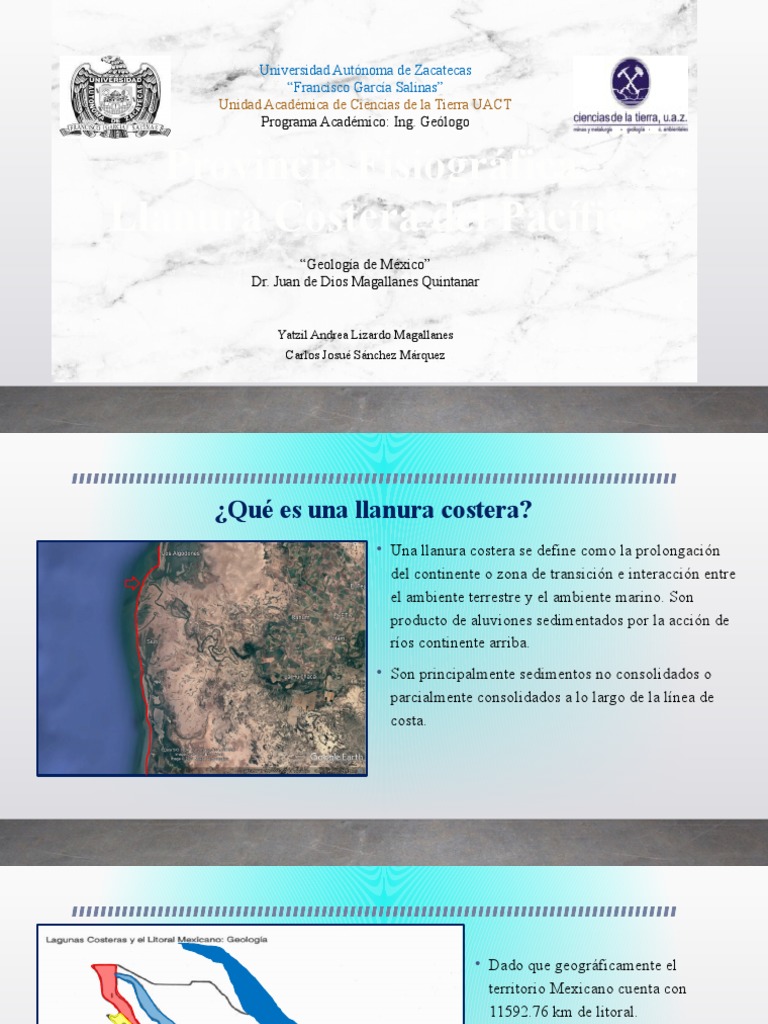 Llanura costera del Pacífico: geología, subprovincias y actividades ...