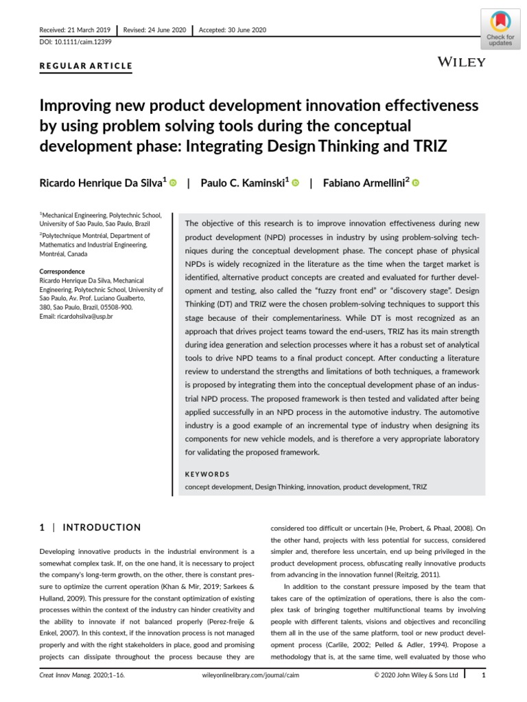 Improving New Product Development Innovation Effectiveness by Using ...
