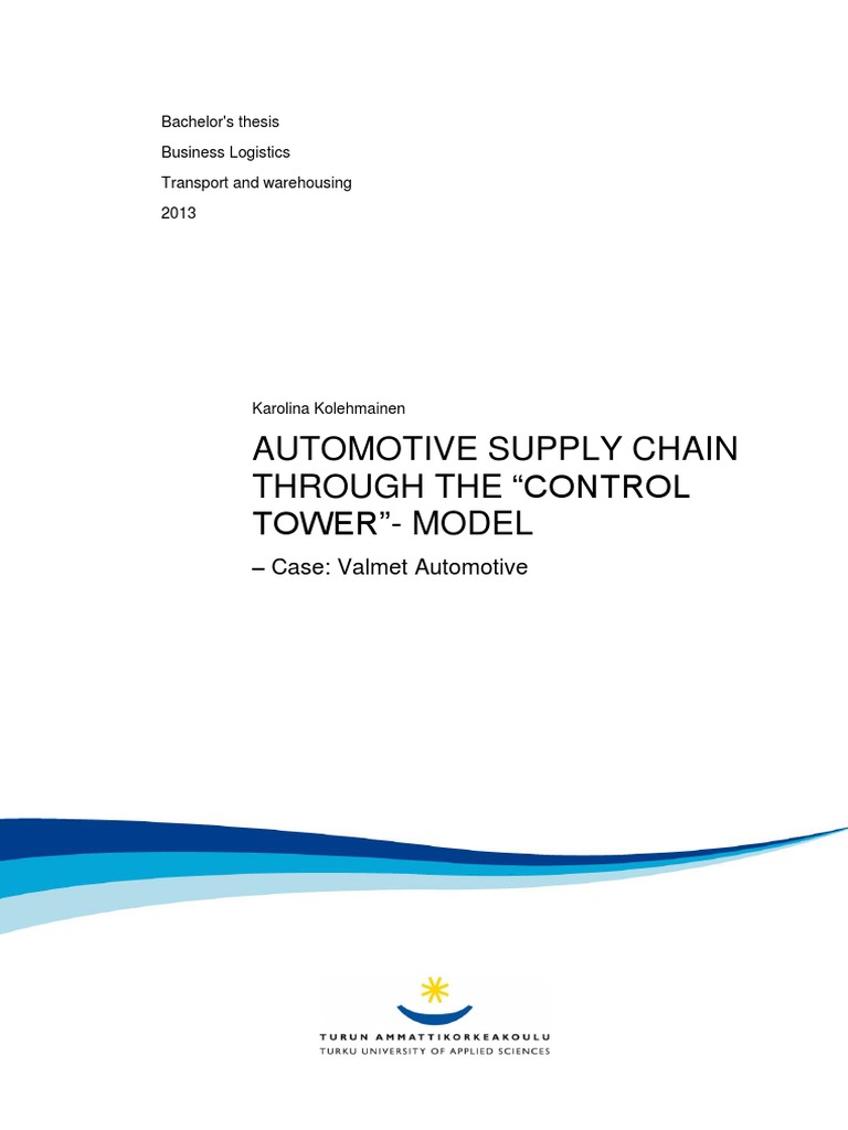 Automotive Supply Chain Through The "Control Tower"-Model | PDF ...