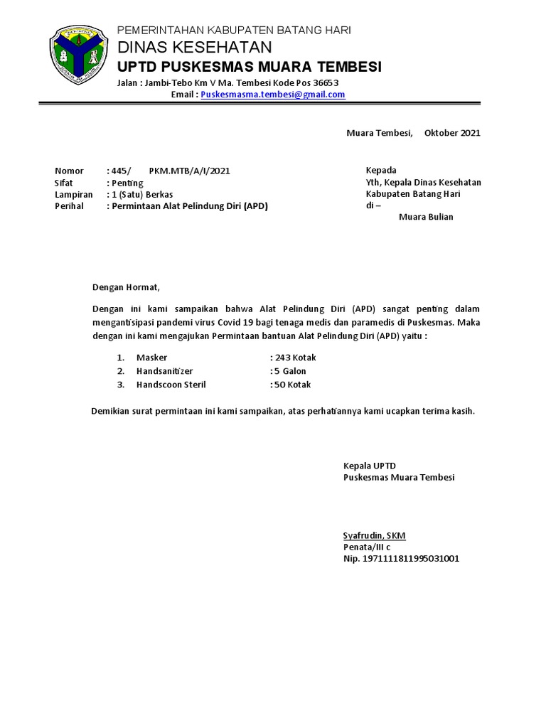 Contoh Surat Permintaan | PDF