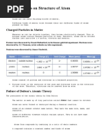 Grade 8 Atomic Structure - Notes... | PDF | Ion | Atoms