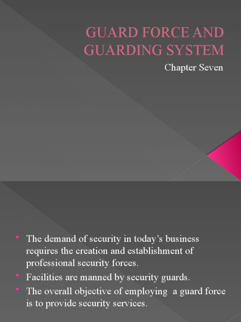Guard Force and Guarding System: Chapter Seven | PDF | Computers