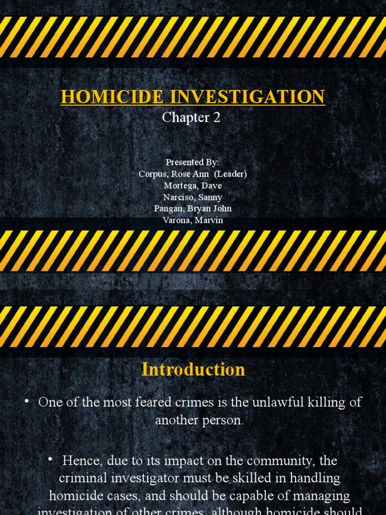 Homicide Investigation Procedures Explained | PDF | Homicide | Murder