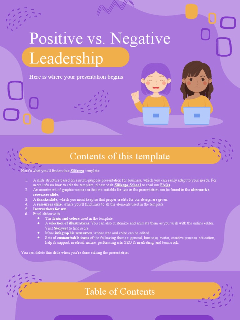 Positive vs. Negative Leadership by Slidesgo | PDF | Planets | Mercury ...