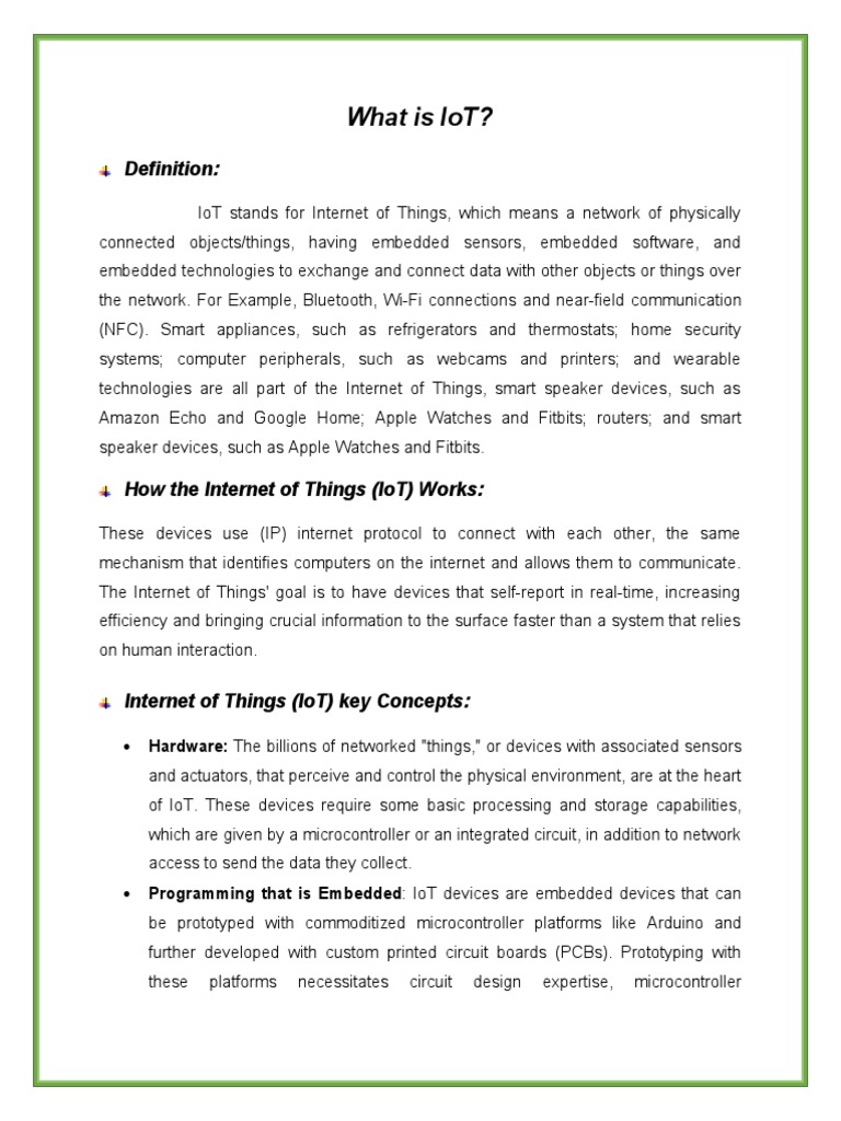 What Is IOT and History of IOT | PDF | Internet Of Things | Embedded System