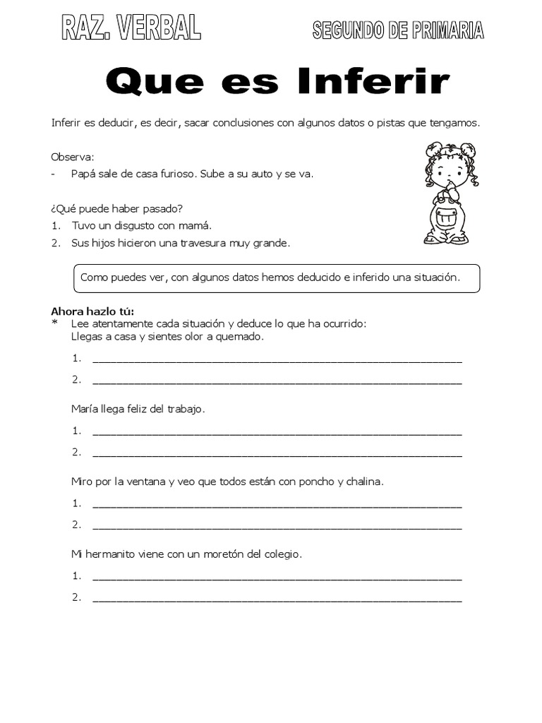 Ficha Que Es Inferir para SEUNDOde Primaria | PDF