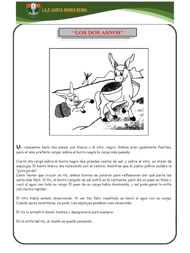 La lección de los burros | PDF | Burro | Comprensión lectora