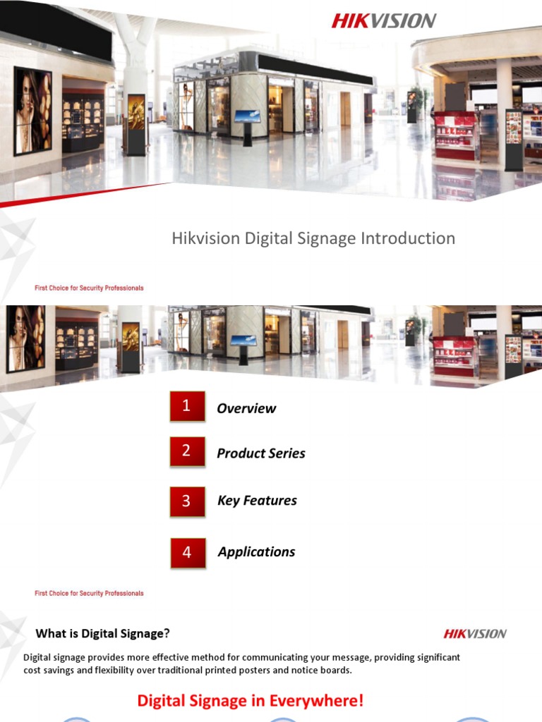 Hikvision Digital Signage Solutions Overview | PDF | Personal Computers ...