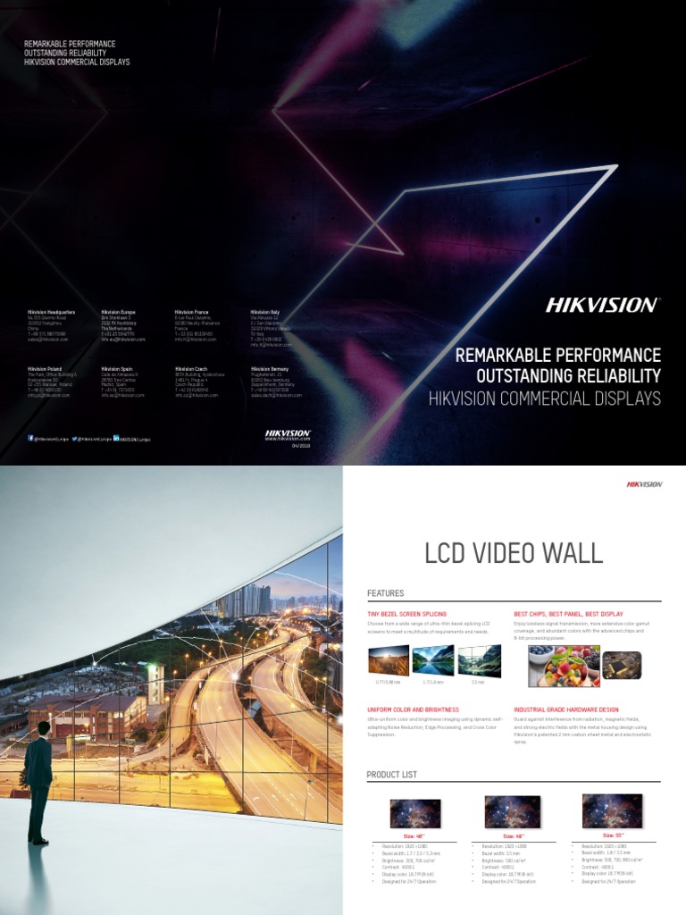 Hikvision Commercial Displays-2019H1 | PDF | Display Resolution | Hdmi