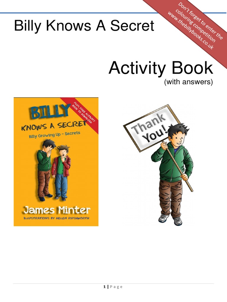 Billy Knows A Secret Activity Book - James Minter | PDF | Word Search