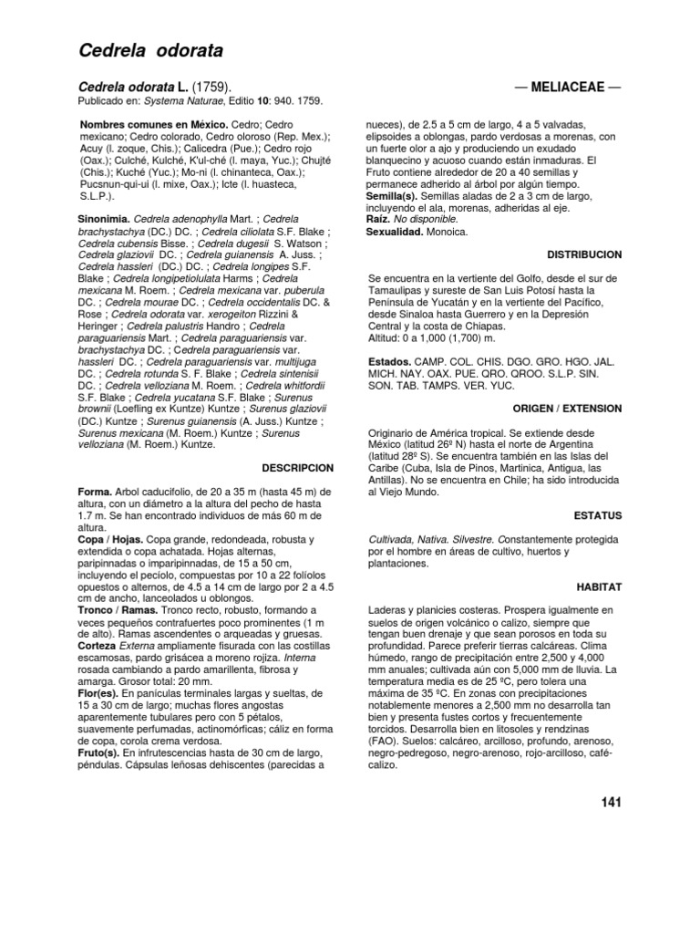 Cedro Rojo Mexicano | PDF