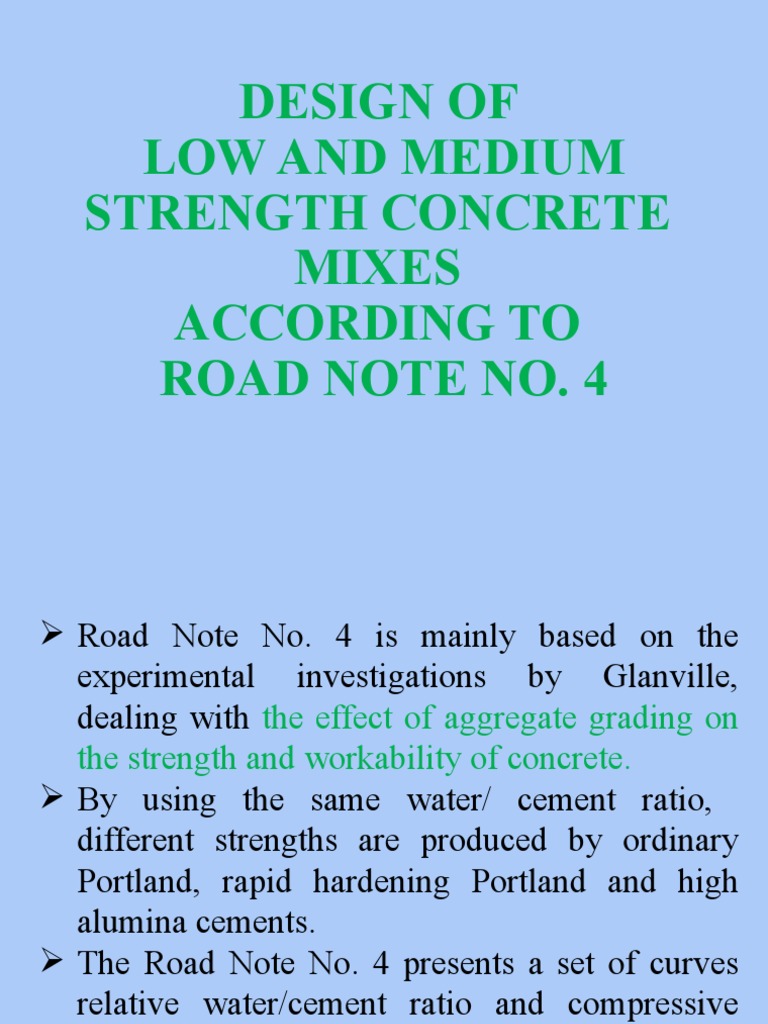 3.3 Road Note No. 4-1 | PDF | Concrete | Construction Aggregate
