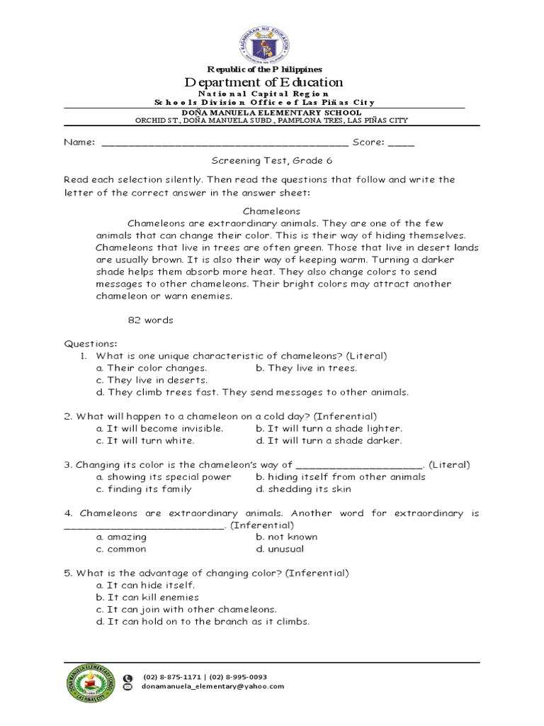 English GST For Grade 6 | PDF | Language Arts & Discipline