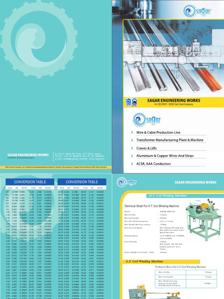 Sagar Engineering Works Jaipur | PDF | Wire | Transformer