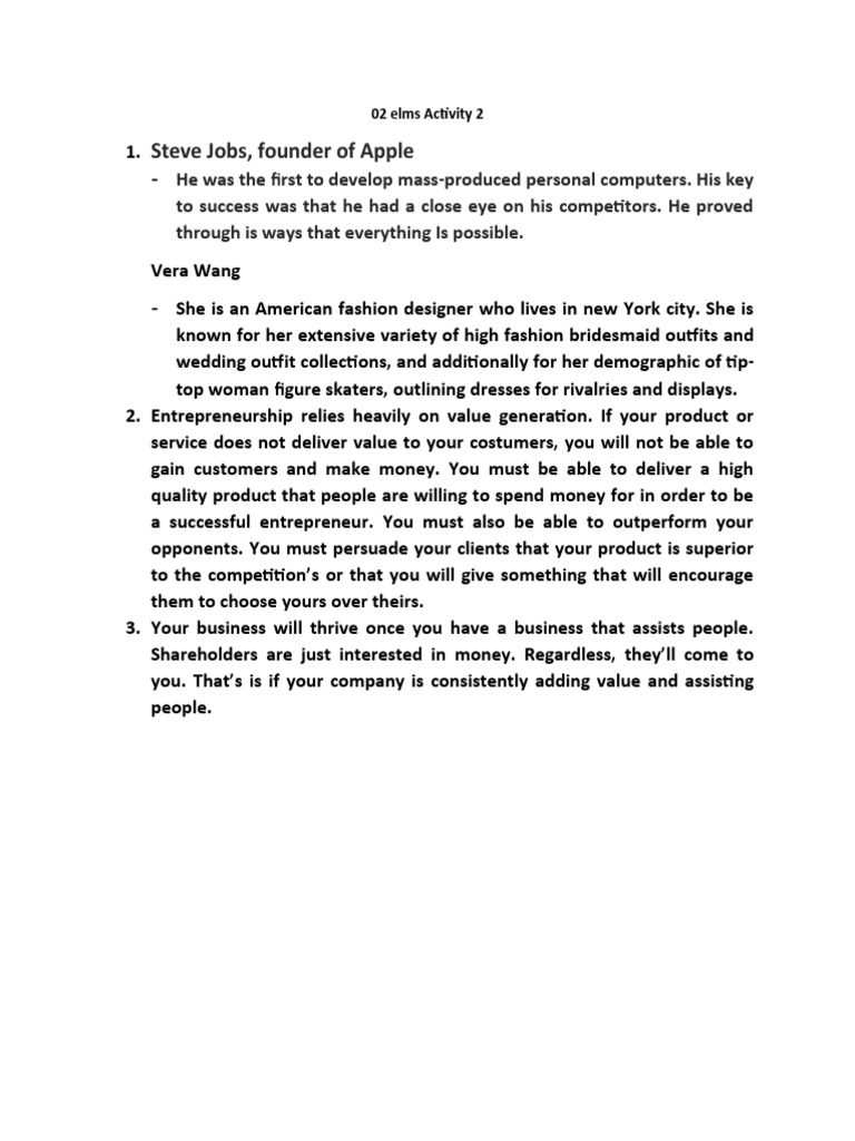 02 Elms Activity 2 | PDF