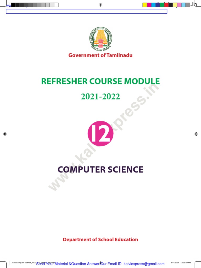 12 Computer Science EM | PDF | Random Access Memory | Read Only Memory