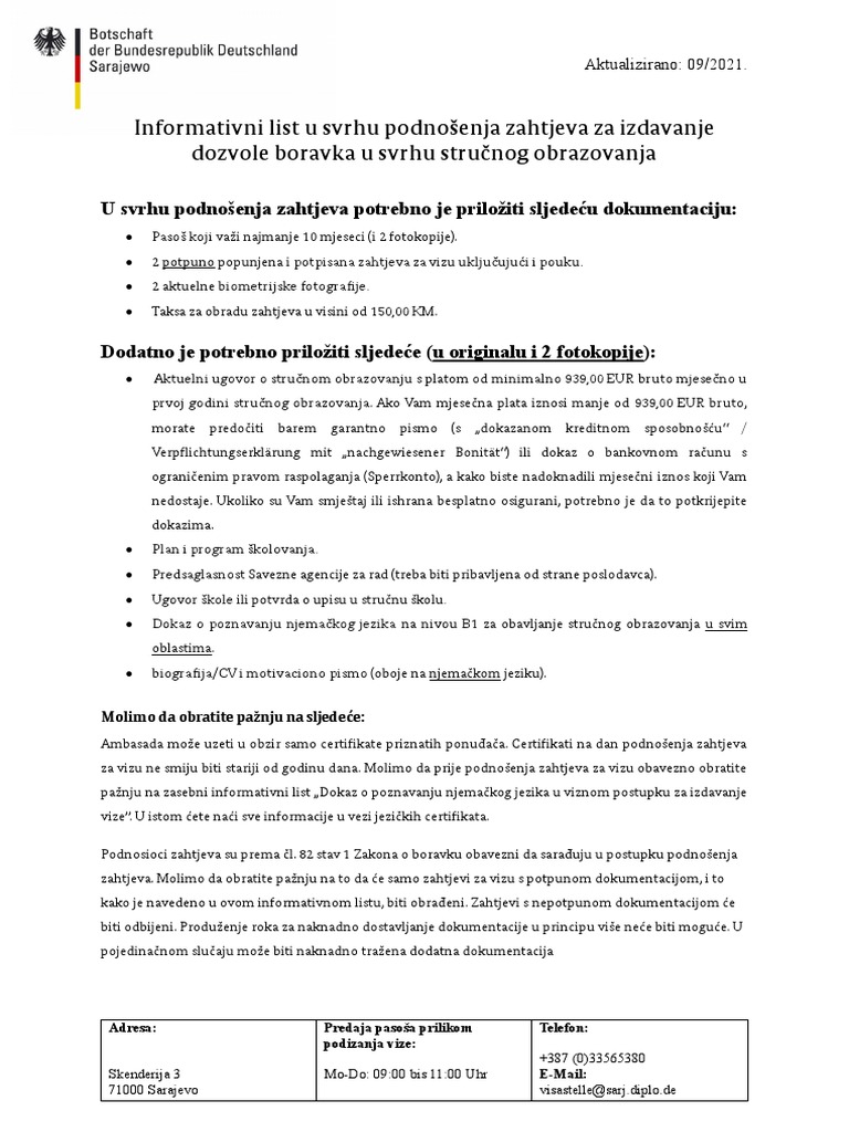 Merkblatt - Ausbildung Ab 01 03 2020 Data | PDF