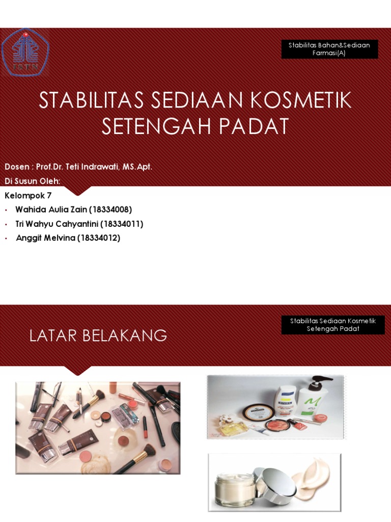 Kel-7-STABILITAS SEDIAAN KOSMETIK SETENGAH PADAT | PDF