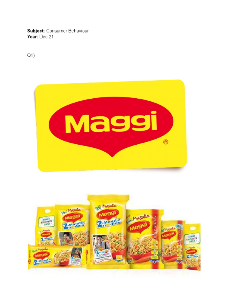 Maggi's Consumer Behaviour | PDF | Marketing | Brand
