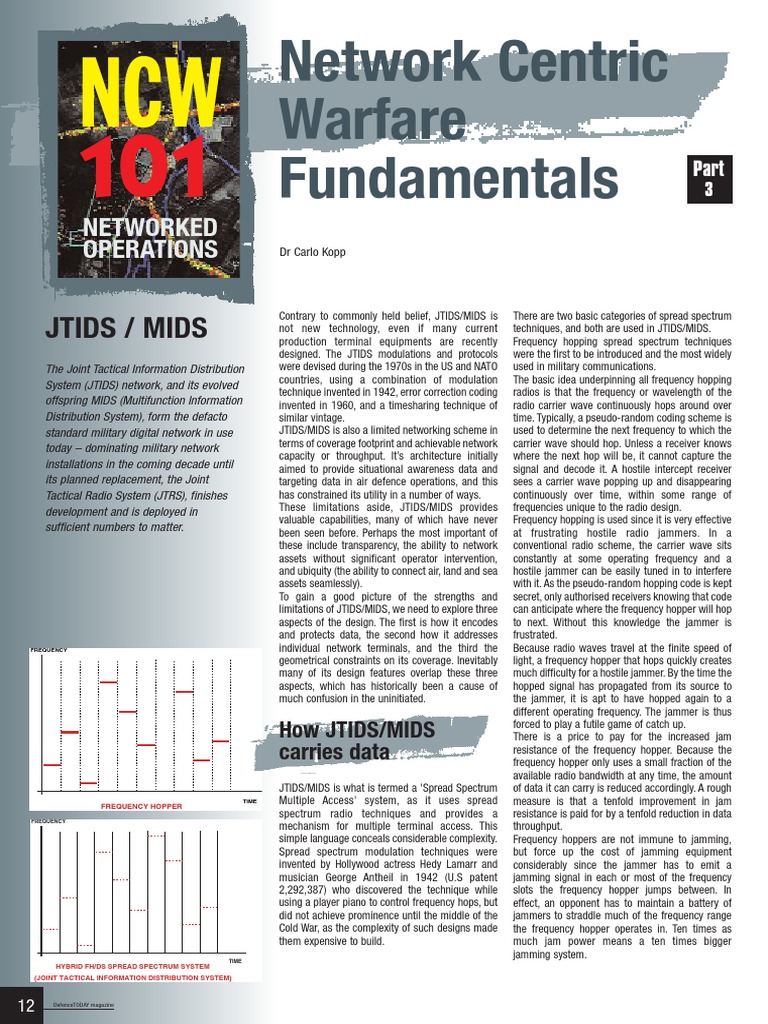 Network Centric Warfare Fundamentals: Jtids / Mids | PDF | Radio | Data ...