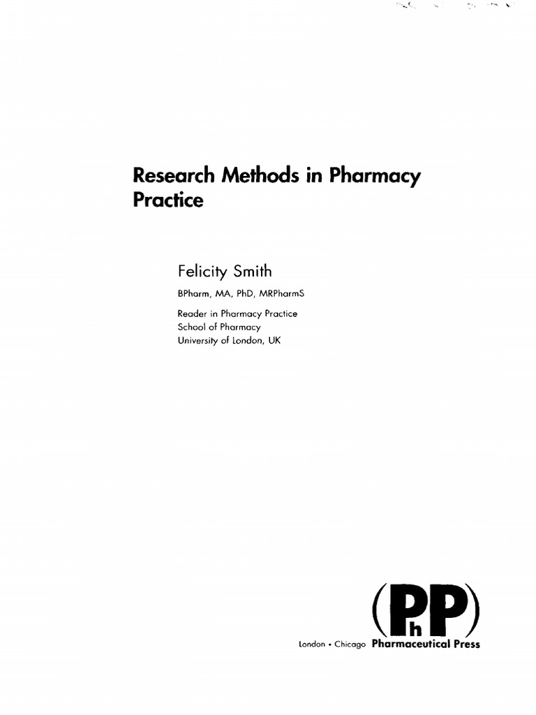 Research Methods in Pharmacy Practice | PDF | Survey Methodology ...