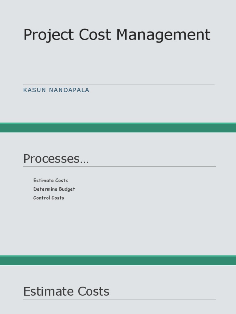 Project Cost Management | PDF | Economies | Business