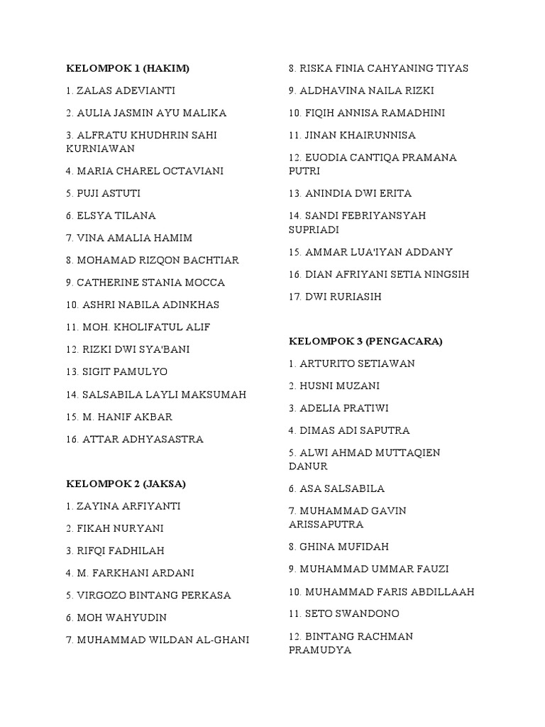 Nama Kelompok PKKMB Maba | PDF