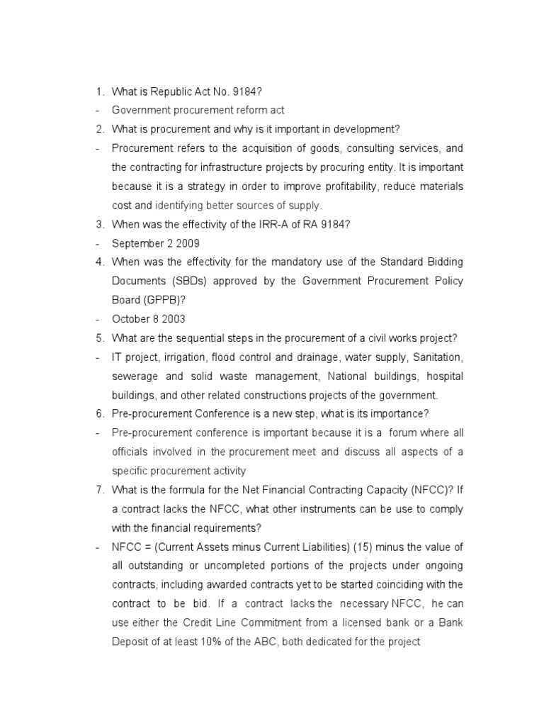 RA No. 9184 | PDF | Procurement | Banks