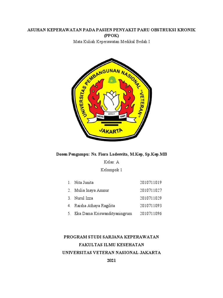 ASUHAN KEPERAWATAN PADA PASIEN PENYAKIT PARU OBSTRUKSI KRONIK (PPOK) Kel.1 | PDF