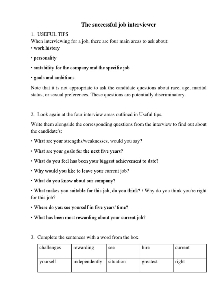 Job Interview-конвертирован | Download Free PDF | Job Interview