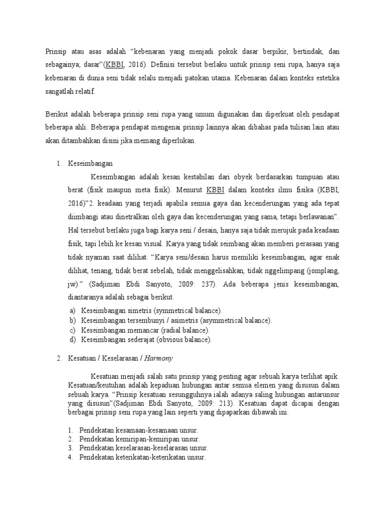 Prinsip-Prinsip Visual Estetika | PDF