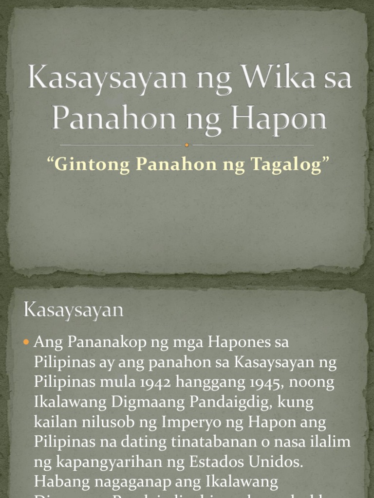 Panahon NG Hapon | PDF