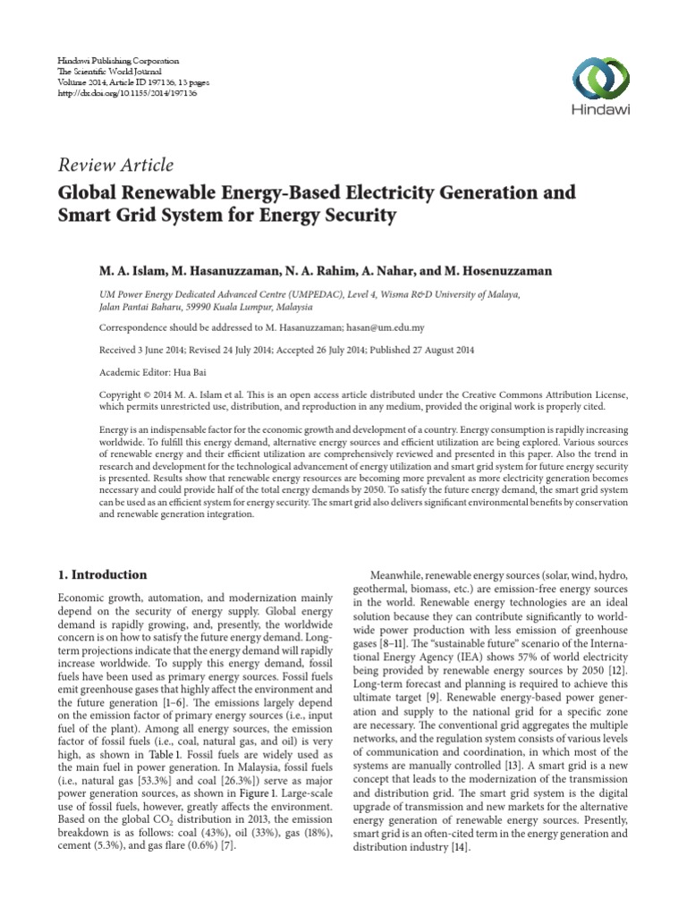 Article On Renewable Energy | PDF | Smart Grid | Electrical Grid